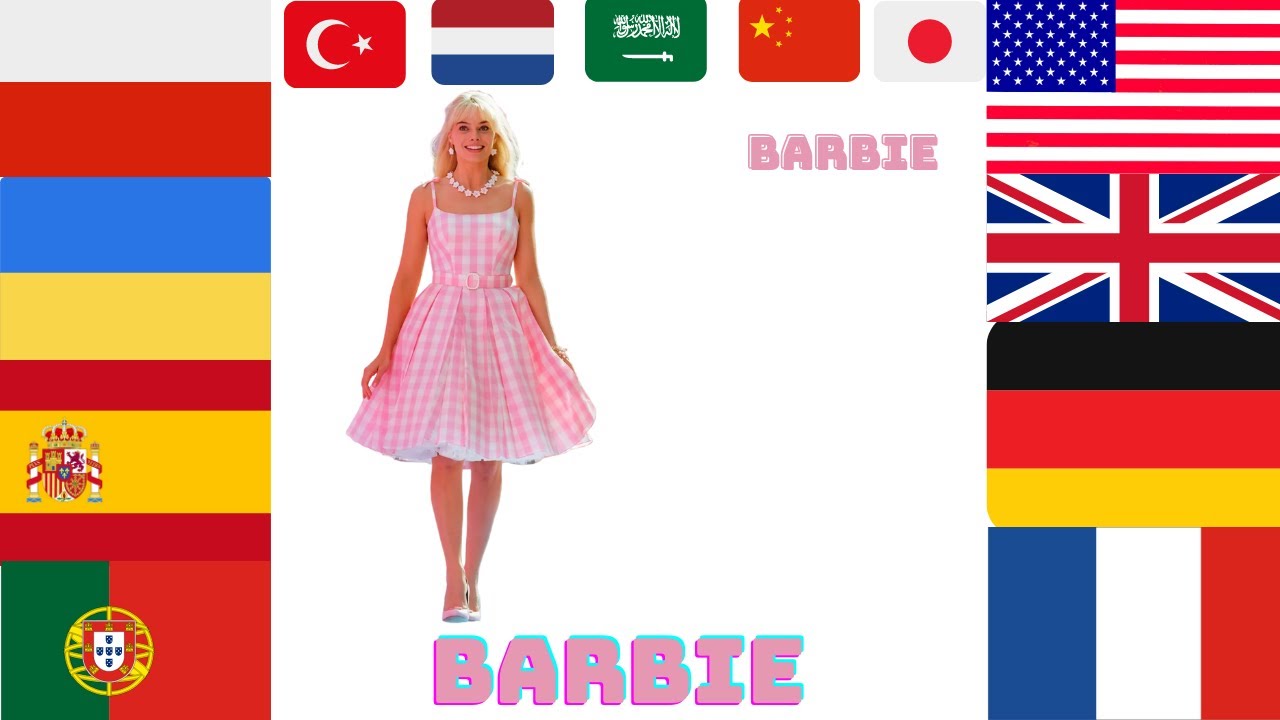 Barbie in different languages of the world - YouTube