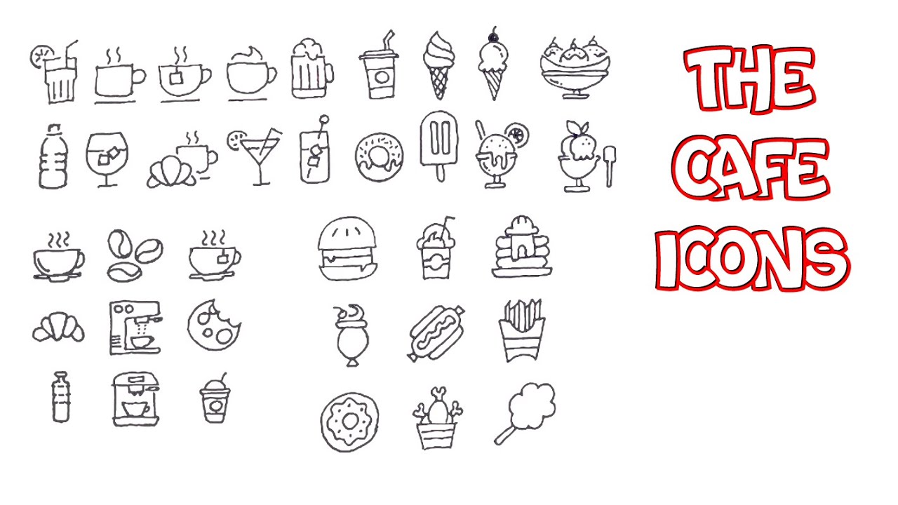 How to draw Icons | The Cafe Icons | Minimal - YouTube