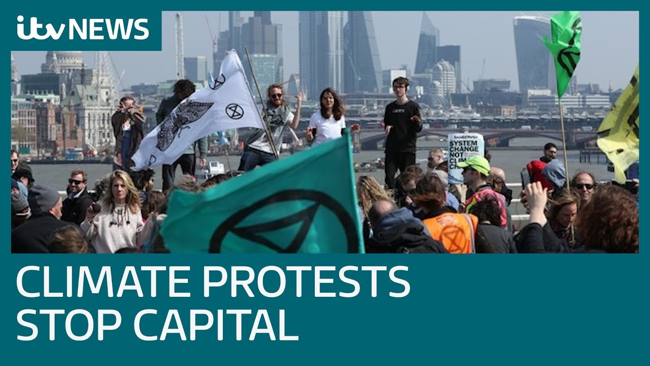 Climate change activists block parts of central London in environmental ...