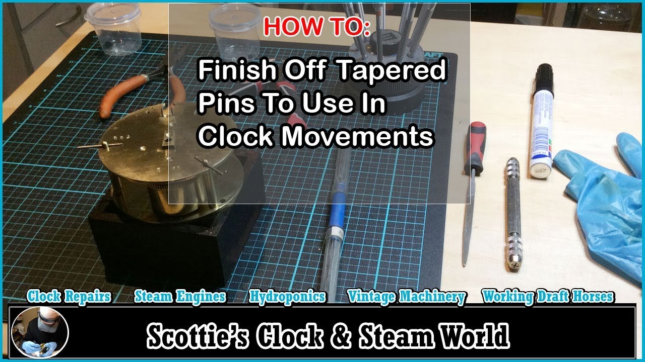 Learn how to finish tapered pins used in mechanical clocks. # ...