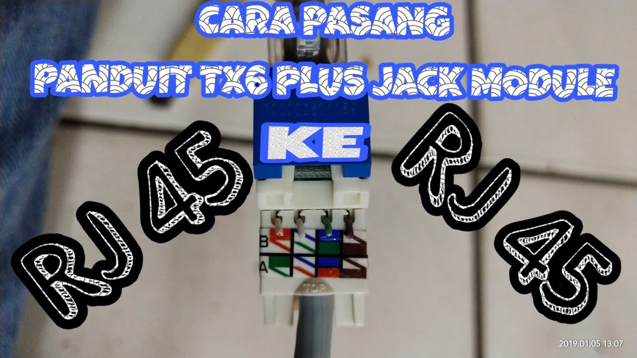 cara pasang modular jack RJ45 - YouTube