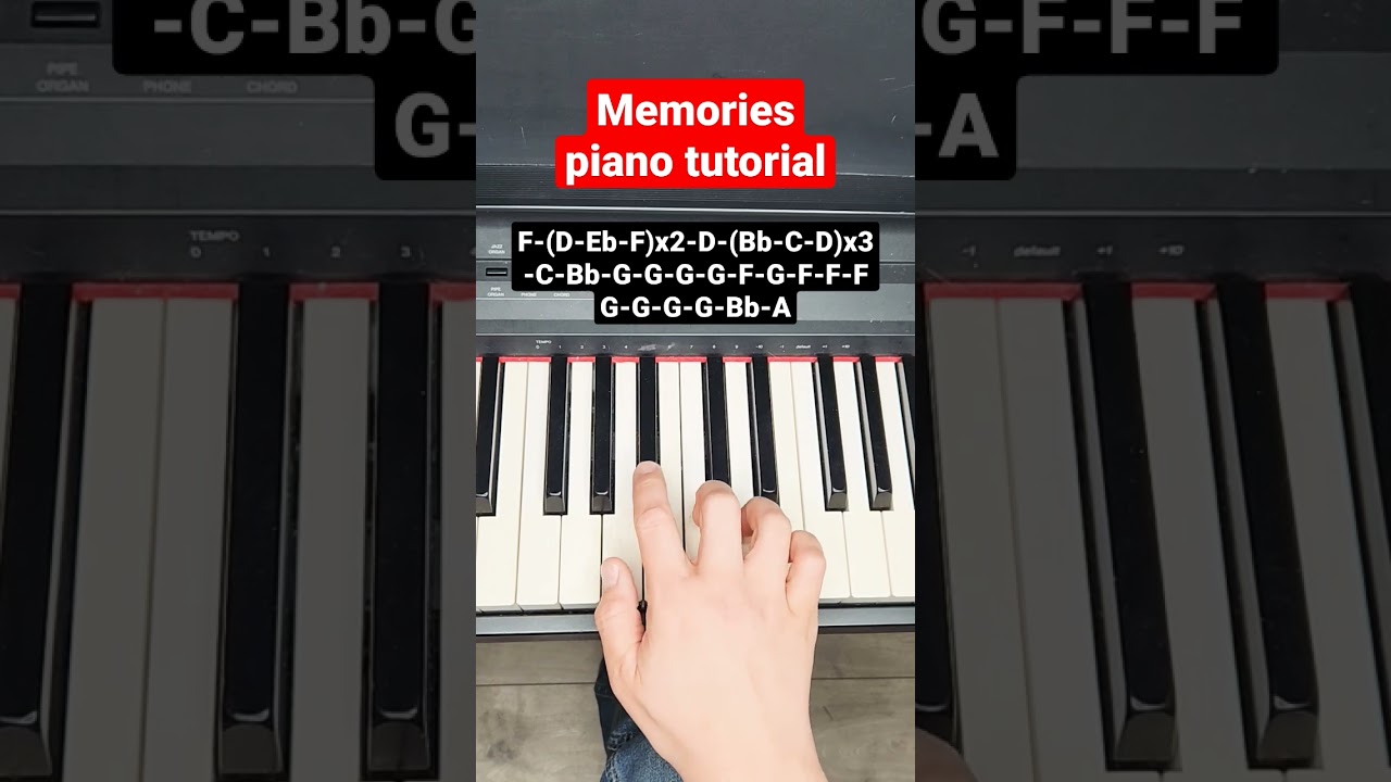 Memories Maroon 5 - piano tutorial #maroon5 #memories #pianotutorial ...