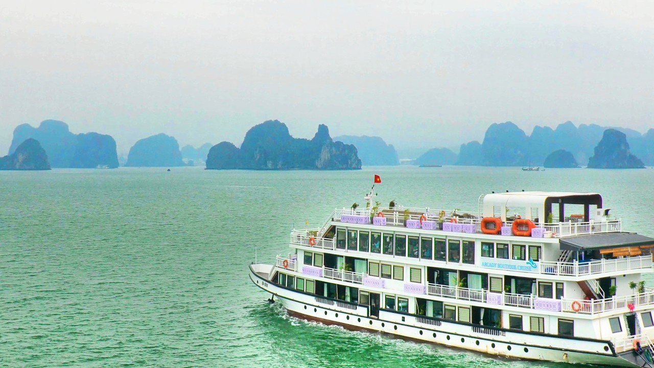 Halong Bay boat tour on Ambassador Cruise - YouTube