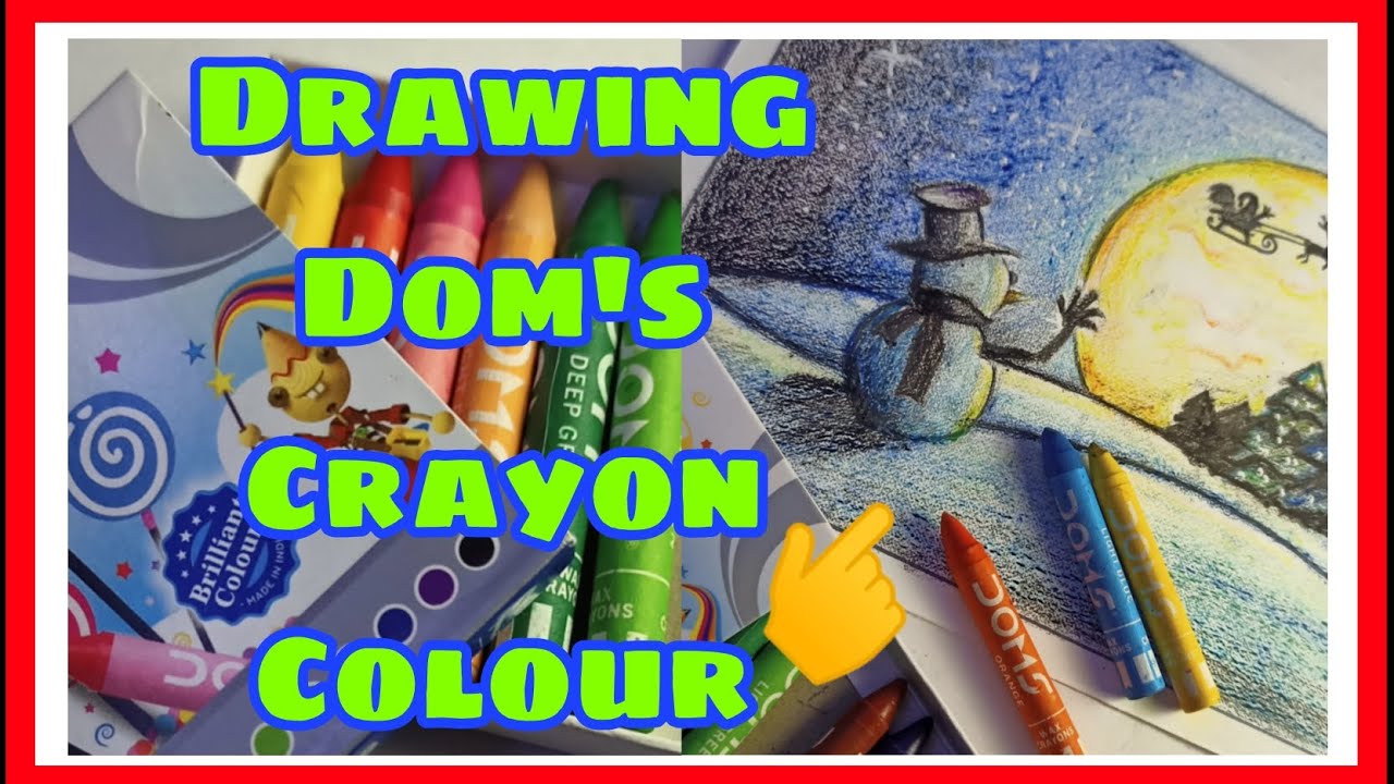 Drawing Dom's Crayon Colour ||Review Dom's Colour. - YouTube