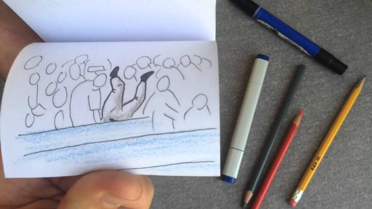 Derek Jeter Hand-Drawn Animated Flipbook - YouTube