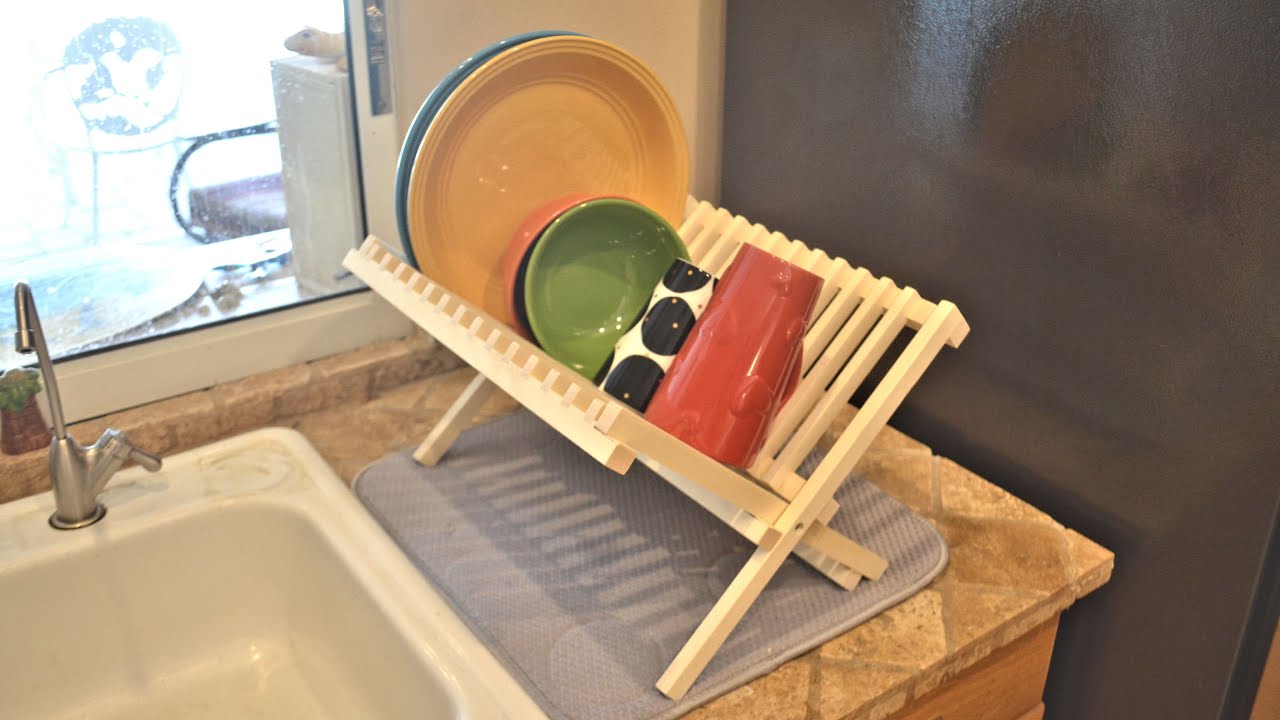 A Folding Dish Rack You Can Make From Scraps - YouTube