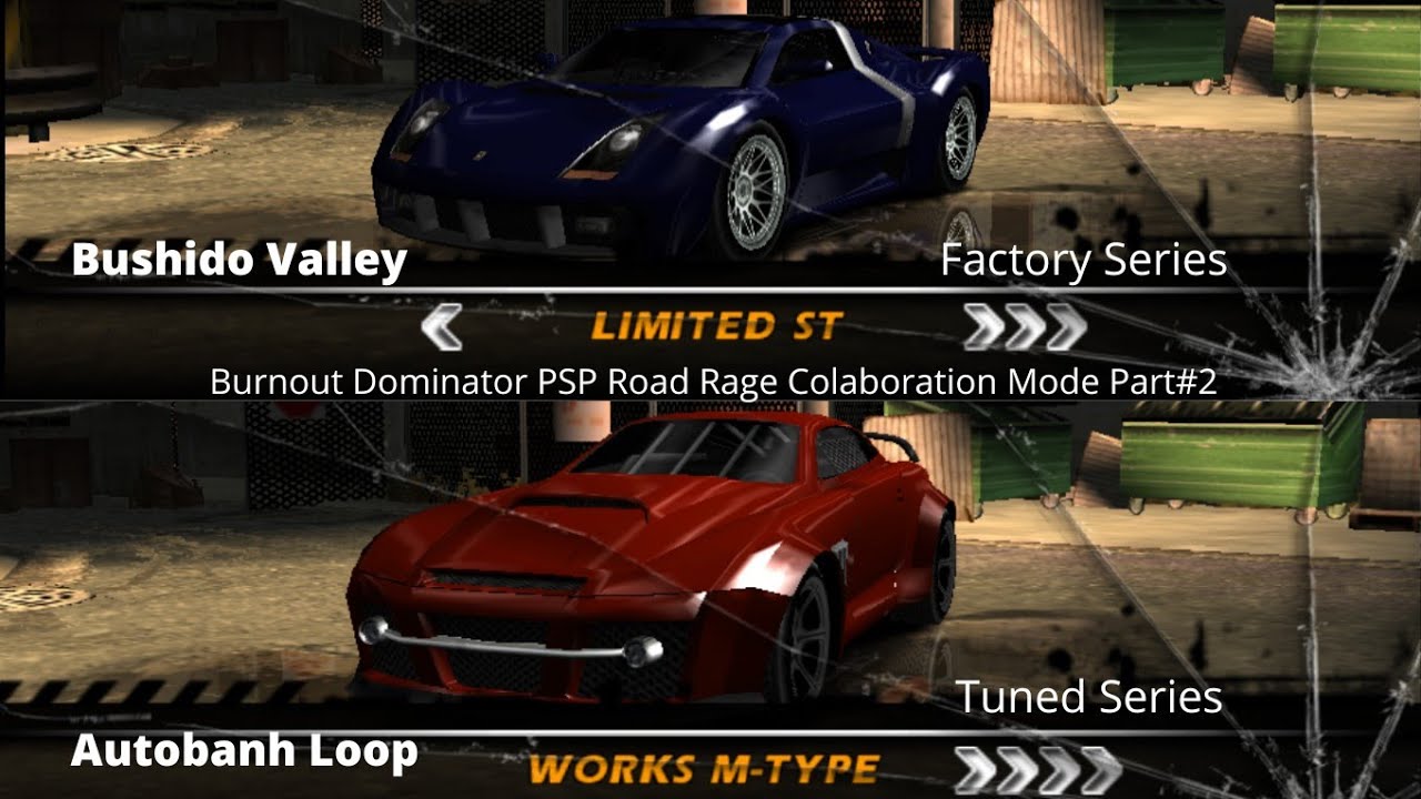 Burnout Dominator PSP Road Rage Colaboration Mode Part 2 - YouTube