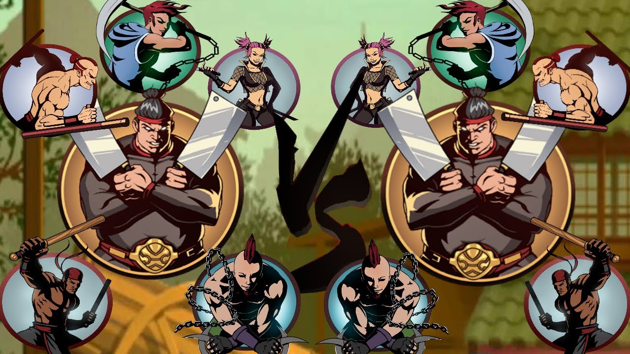 Shadow Fight 2, Butcher+BodyGuard Vs Butcher+BodyGuard - YouTube