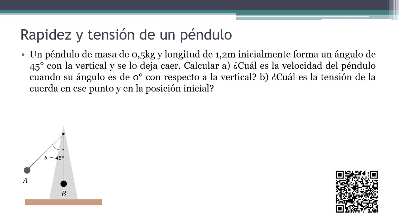 CONSERVACION DE LA ENERGIA MECANICA DE UN PENDULO ejercicios N°13 ...