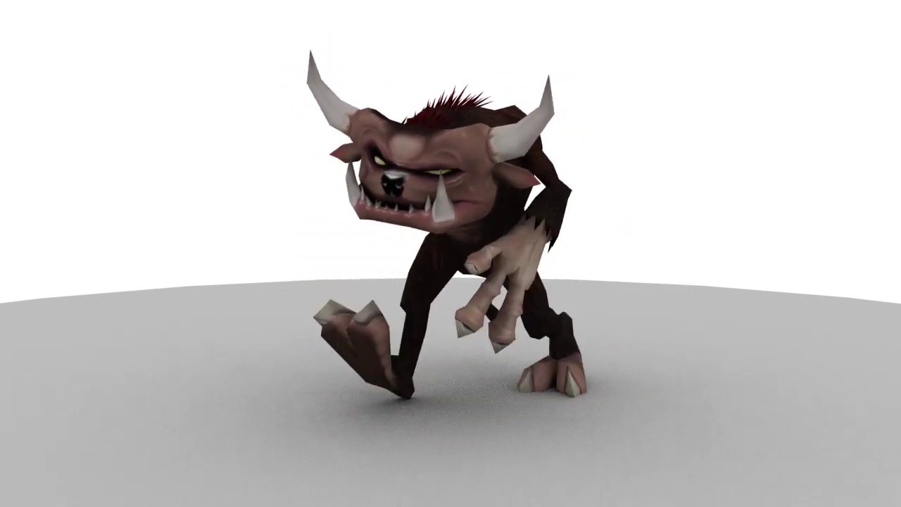 Monster - walk cycle - YouTube