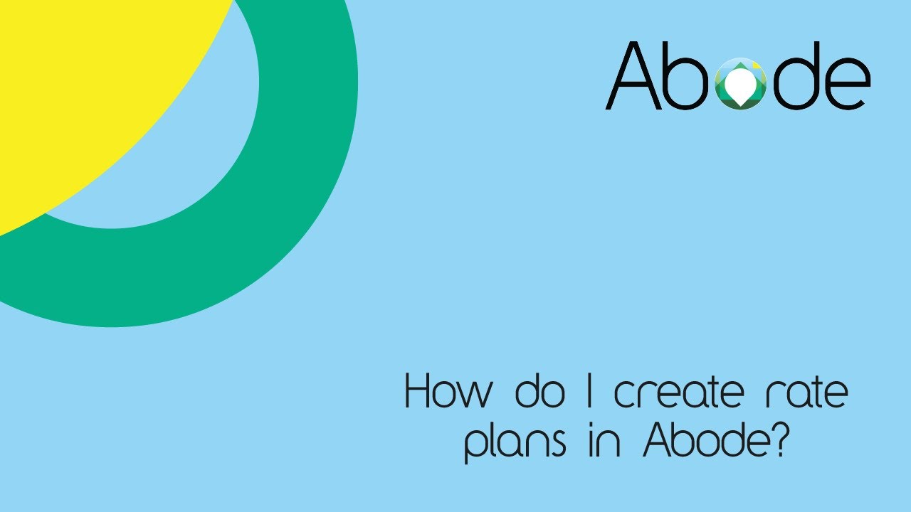 How do I create rate plans in Abode? - YouTube