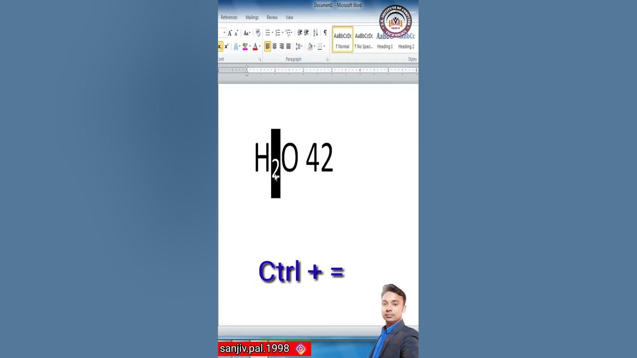 How To Use Subscript And Superscript With Shortcut Key Viral Shorts Short Msword Trending