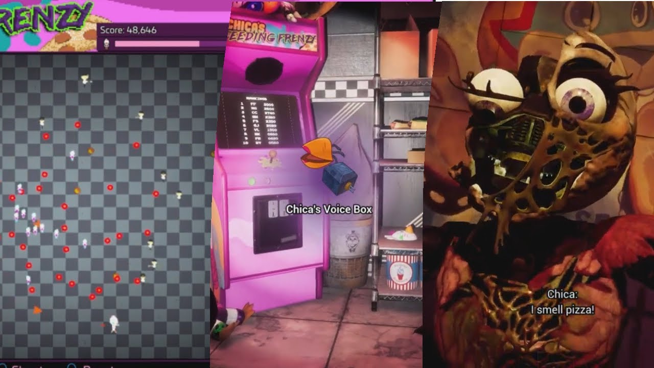 Beating the hidden minigame to get Chica a new voice box in FNAF ...