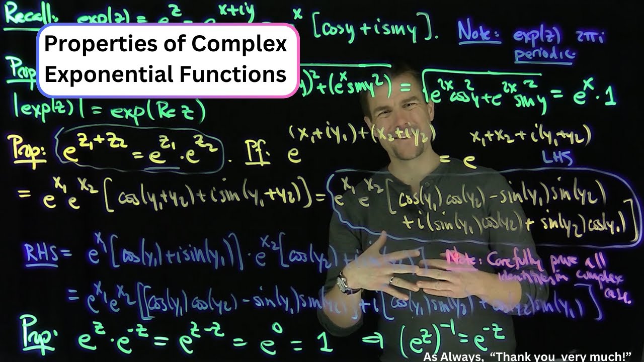 Properties of the Complex Exponential - YouTube