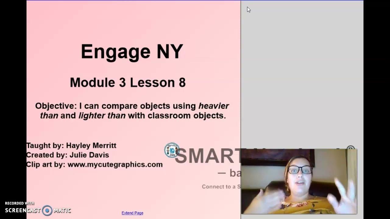 Kindergarten EngageNY Math - Module 3 Lesson 8 Compare using heavier ...