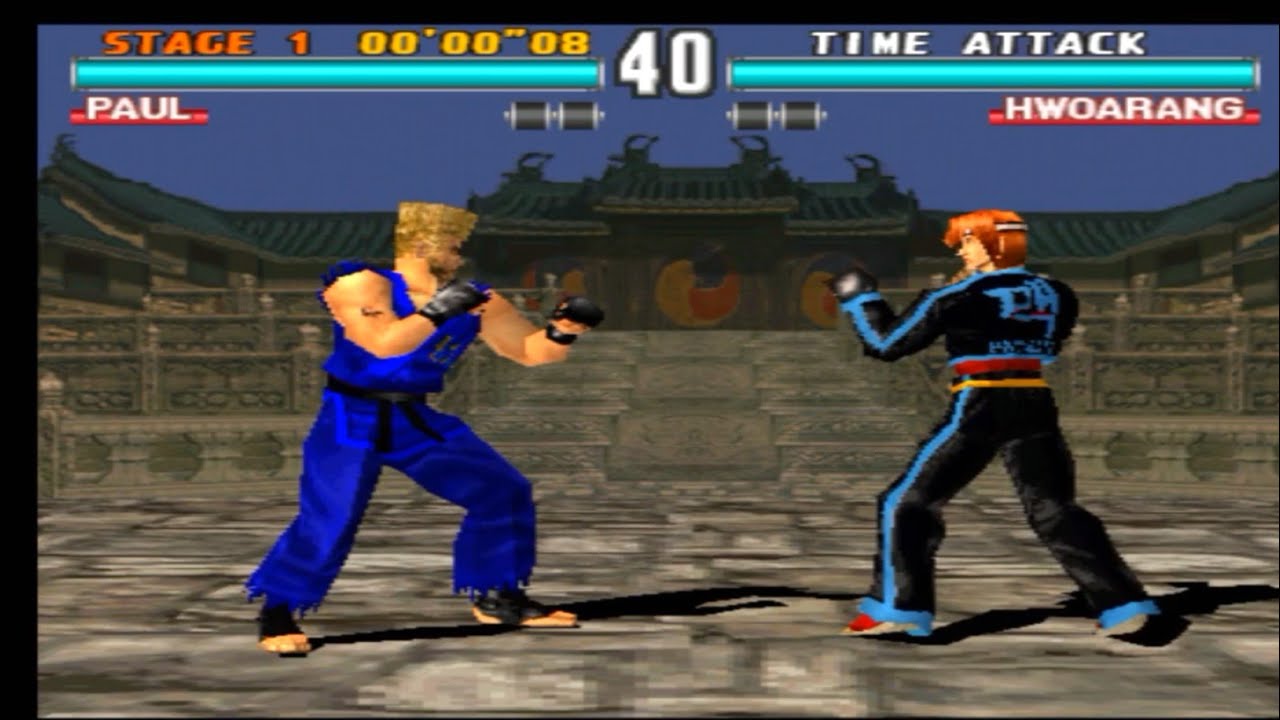 Tekken 3 Time Attack With Blue Paul | Tekken 3 Game - YouTube