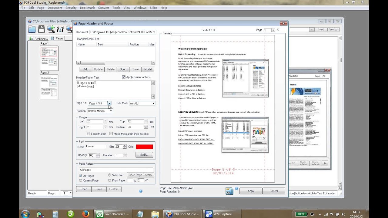PDFCool Studio - How to Add Page Header or Footer on PDF Documents ...