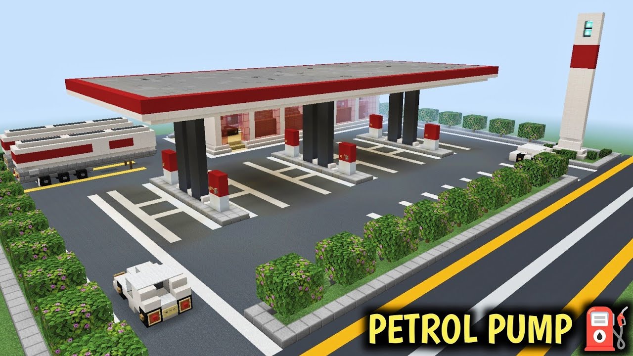 Petrol pump ⛽ || How to build petrol pump in minecraft #minecraft # ...