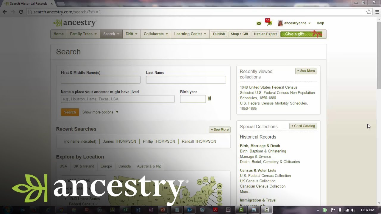 Updated Search Forms | 5-Minute Find | Ancestry - YouTube