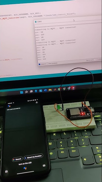 Led Control using google voice assistant using esp32 - YouTube