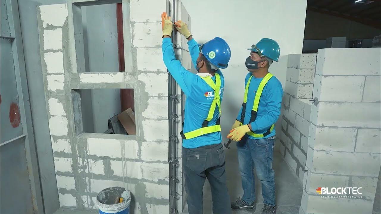 Door Installation on Blocktec AAC Blocks Wall System - YouTube