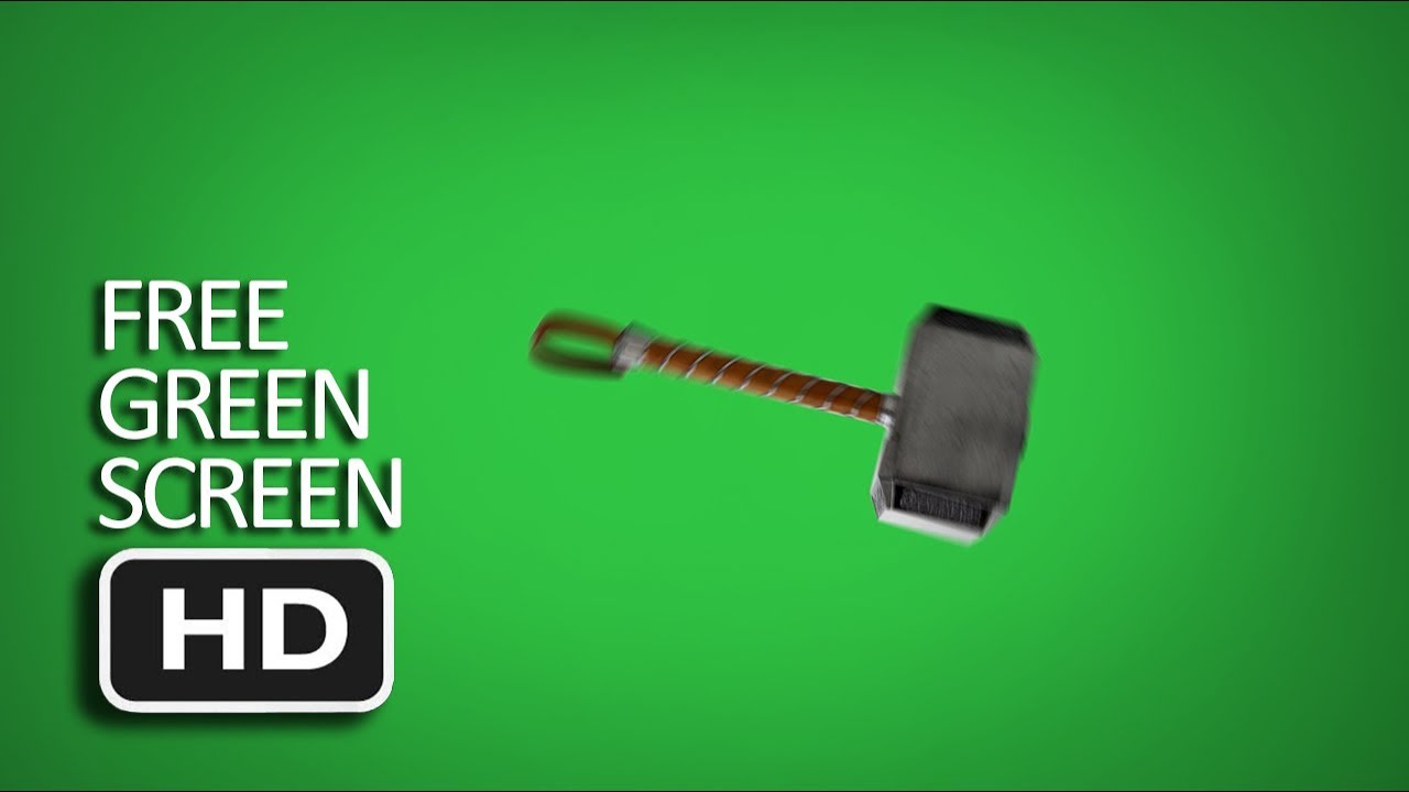 Free Green Screen - Spinning Thor Mjölnir Horizontal - YouTube