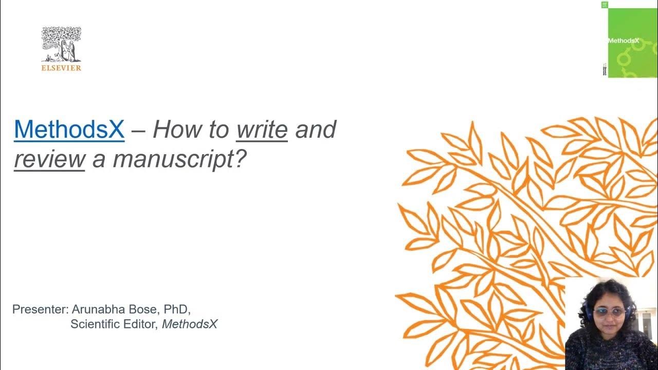 MethodsX – How to write and review a manuscript - YouTube