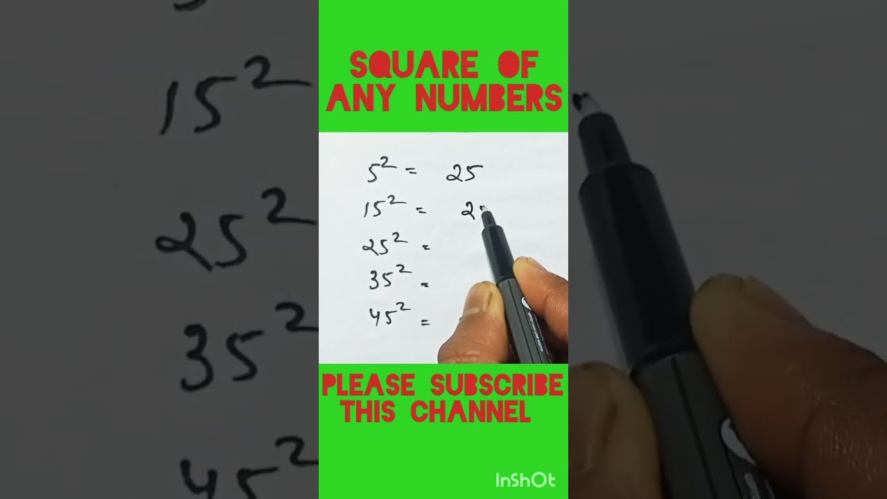 Square Of Any Numbers viral shortsfeed YouTube Square Of Any Numbers viral shortsfeed YouTube