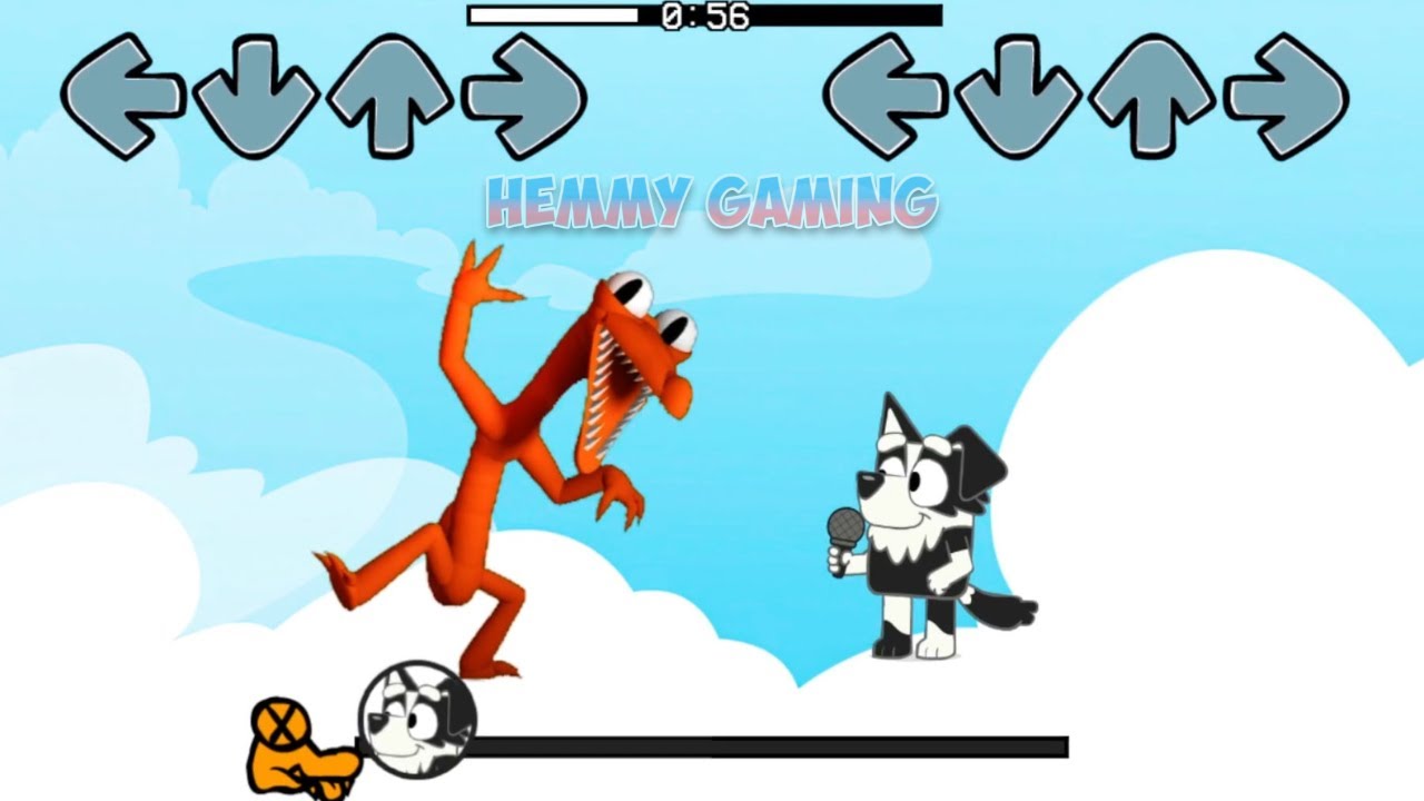 FNF New Rainbow Friends vs Bluey, Bingo & Mackenzie Sings Bluey Pony ...