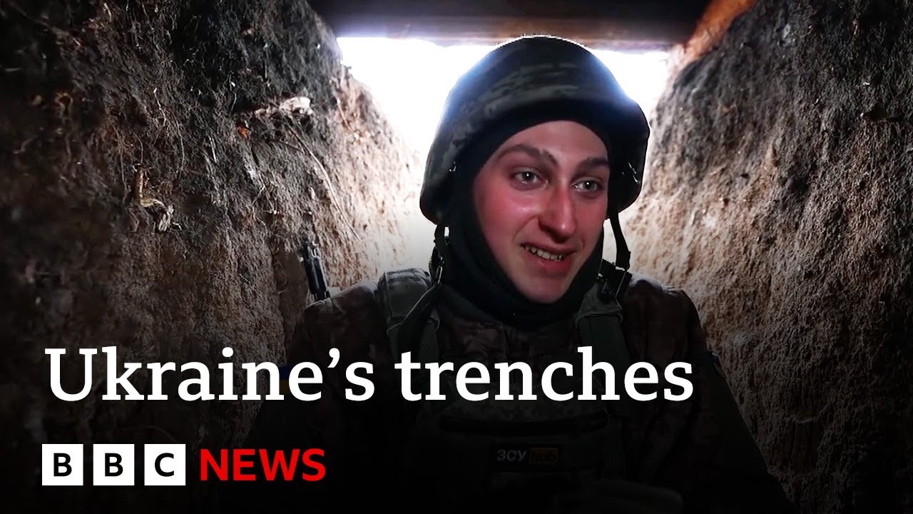 Ukraine: Coming under fire in the Donbas trenches - BBC News - YouTube