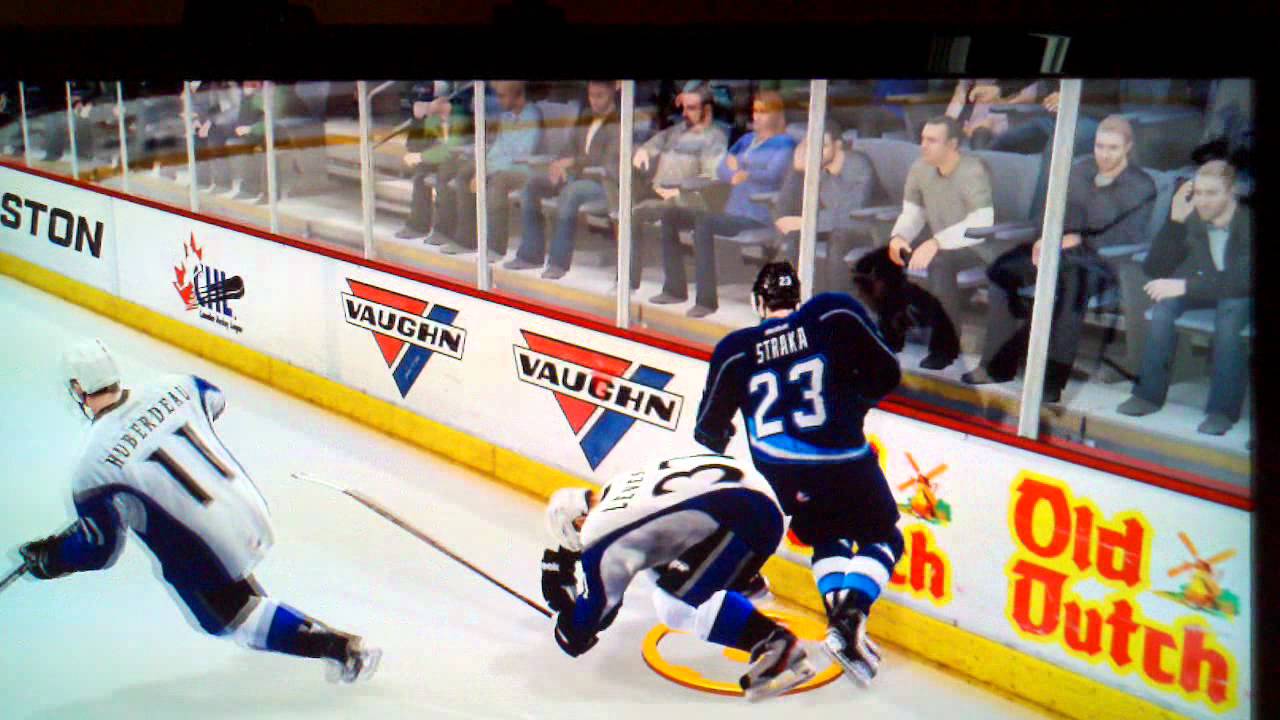 NHL 12 Hip Check physics - YouTube