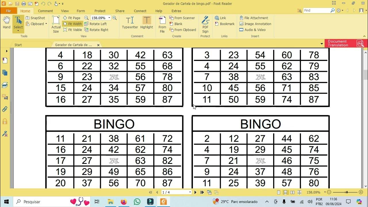 Como gerar cartela de bingo - YouTube