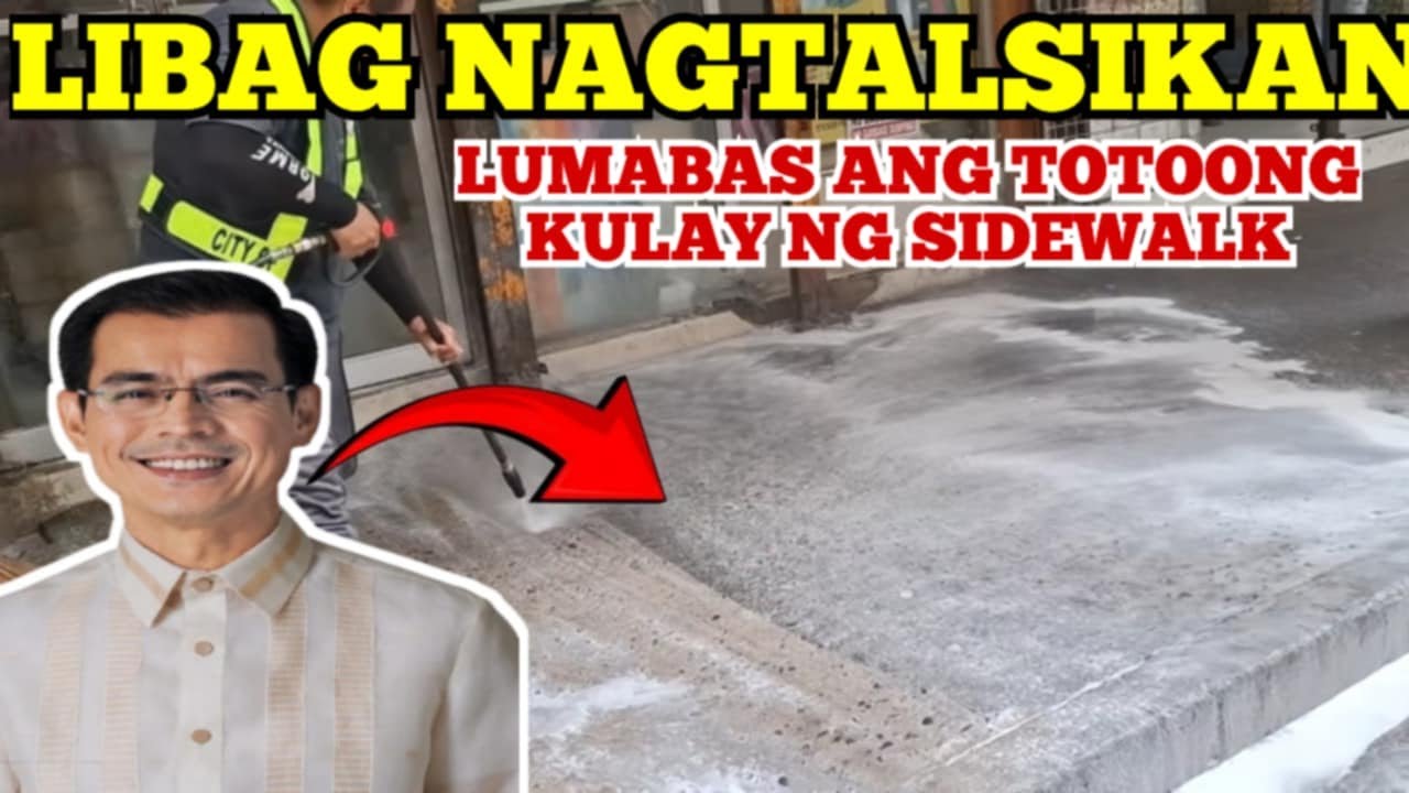 OMG!LUMABAS ANG TOTOONG KULAY NG SIDEWALK SA MAYNILA LIBAG NAGTALSIKAN ...
