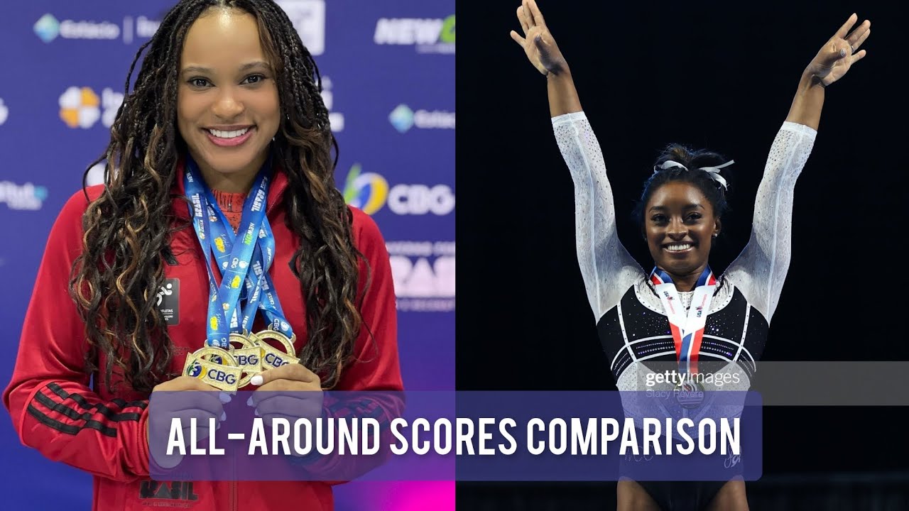 Can Rebeca Andrade reach Simone Biles's level? [All-around scores ...