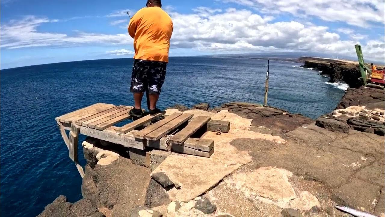 Exploring Hawaii - Cliff Jumping & Fishing the Southern Most Point in the U.S. - South Point ...