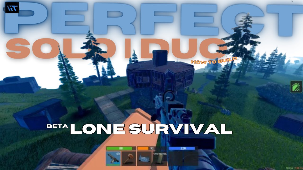 Simple | Solo/Duo Base Design (Lone Survival) | How to Build | High ...