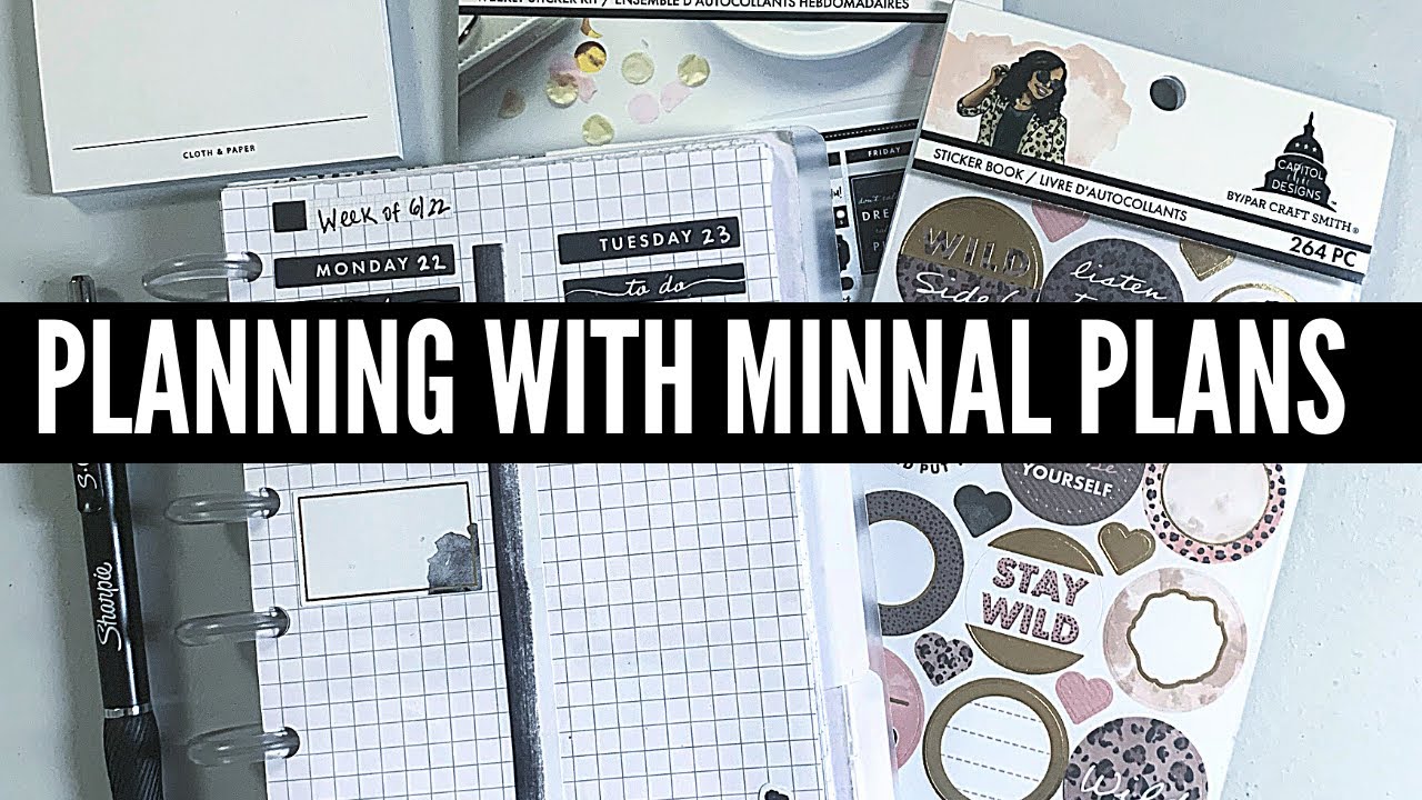 Planning With Minimal Plans | Weekly Plan With Me - YouTube