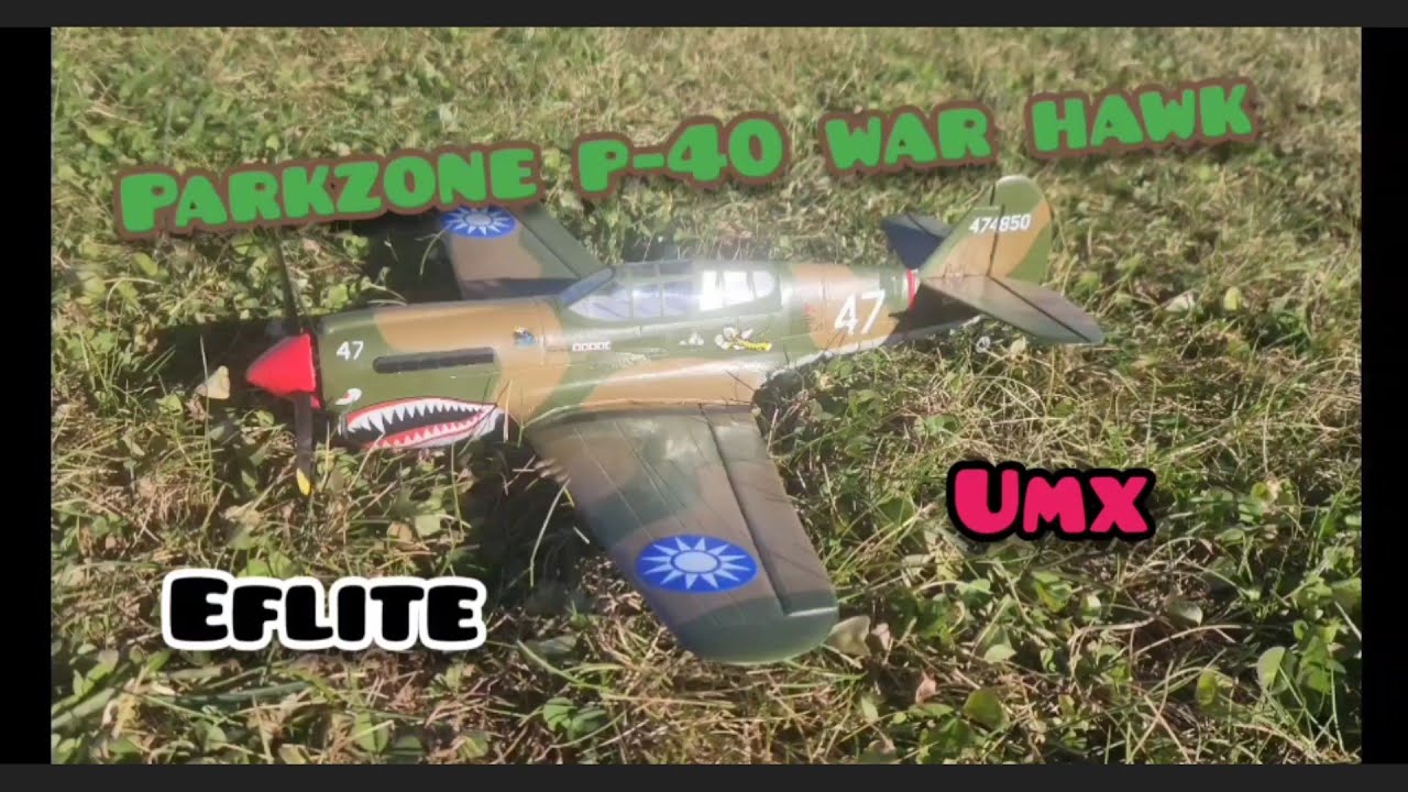 parkzone p-40 flying tiger - YouTube