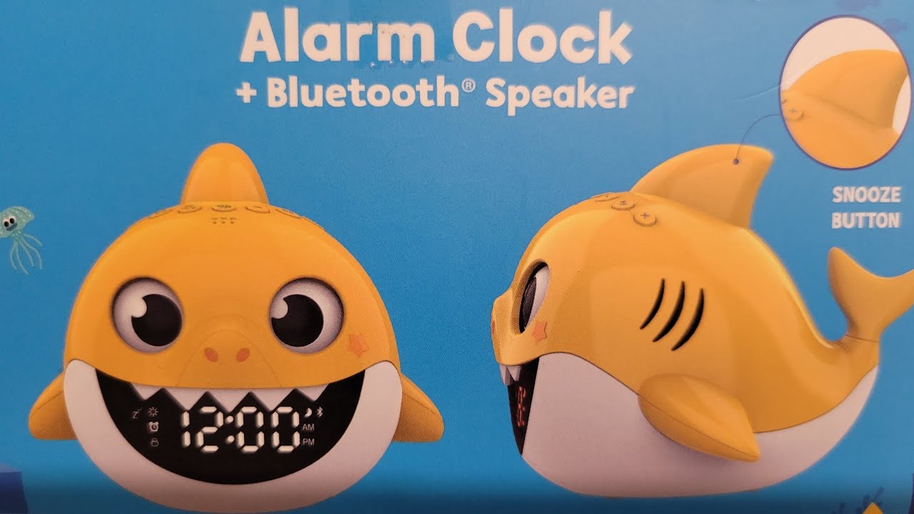Baby Shark Alarm Clock+bluetooth speaker Review - YouTube