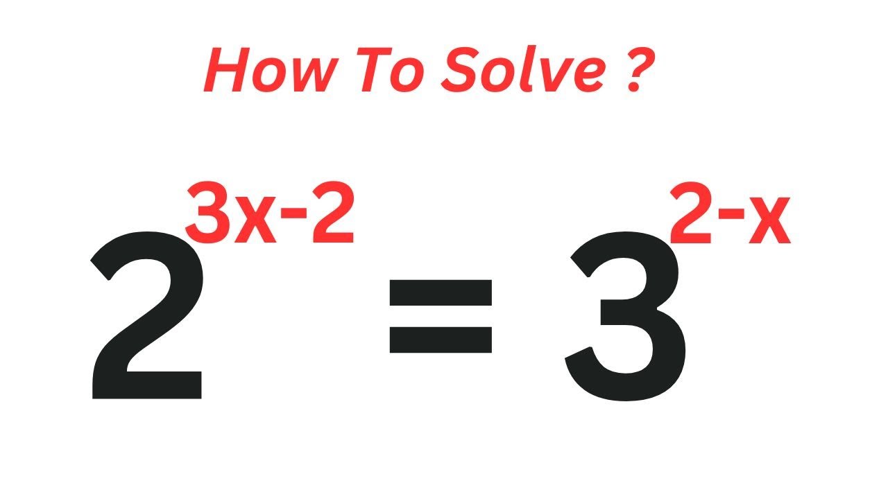 Math Olympiad Question 2 3x 2 3 2 x Nice Exponential Problem YouTube