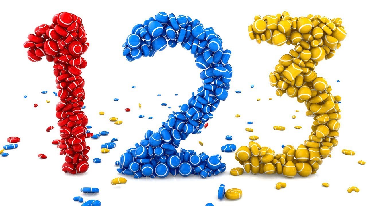 Learn Numbers with 3D Colorful Candies Colors & Numbers Collection for ...