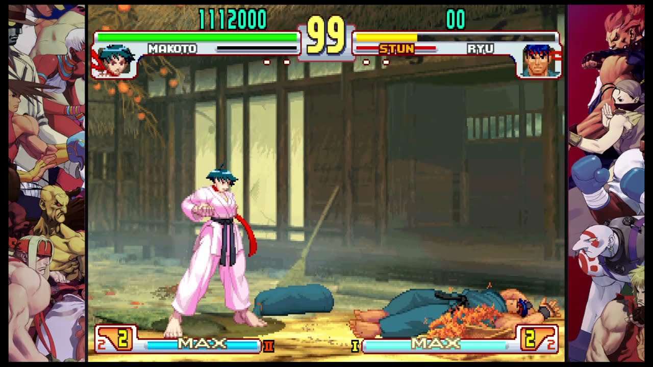 SF3 THIRD STRIKE : MAKOTO STRONG COMBO - YouTube