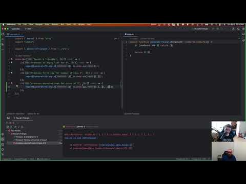 Solving Pascals Triangle in typescript with TDD - YouTube