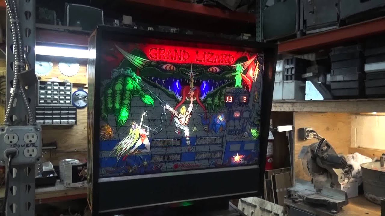 #533 Williams GRAND LIZARD Pinball Machine-- "This is How We Do It ...