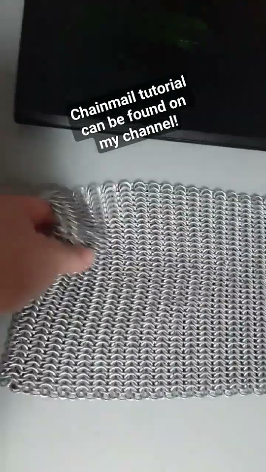 Chainmail tutorial can be found on my channel! European 6 in1 chainmail. #chainmail #chainmaille ...