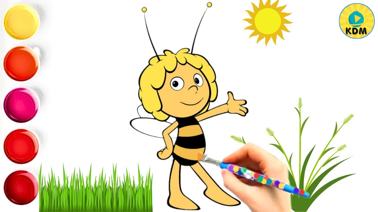 MAYA THE BEE EASY DRAWING FOR KIDS| HOW TO DRAW | STEP BY STEP| LEARN ...