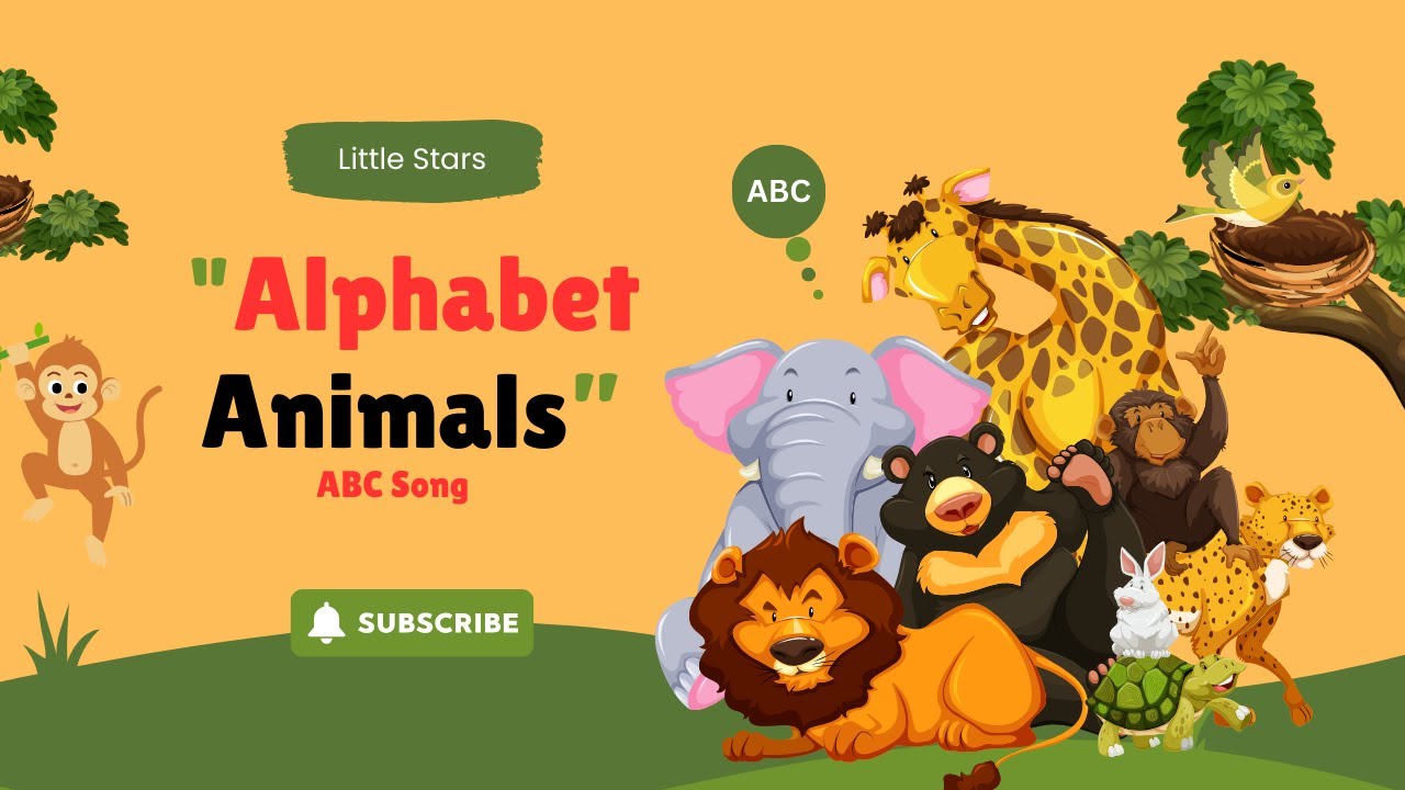 "Alphabet Animals" - ABC Animals Song for Kids | Learn animals, phonics ...