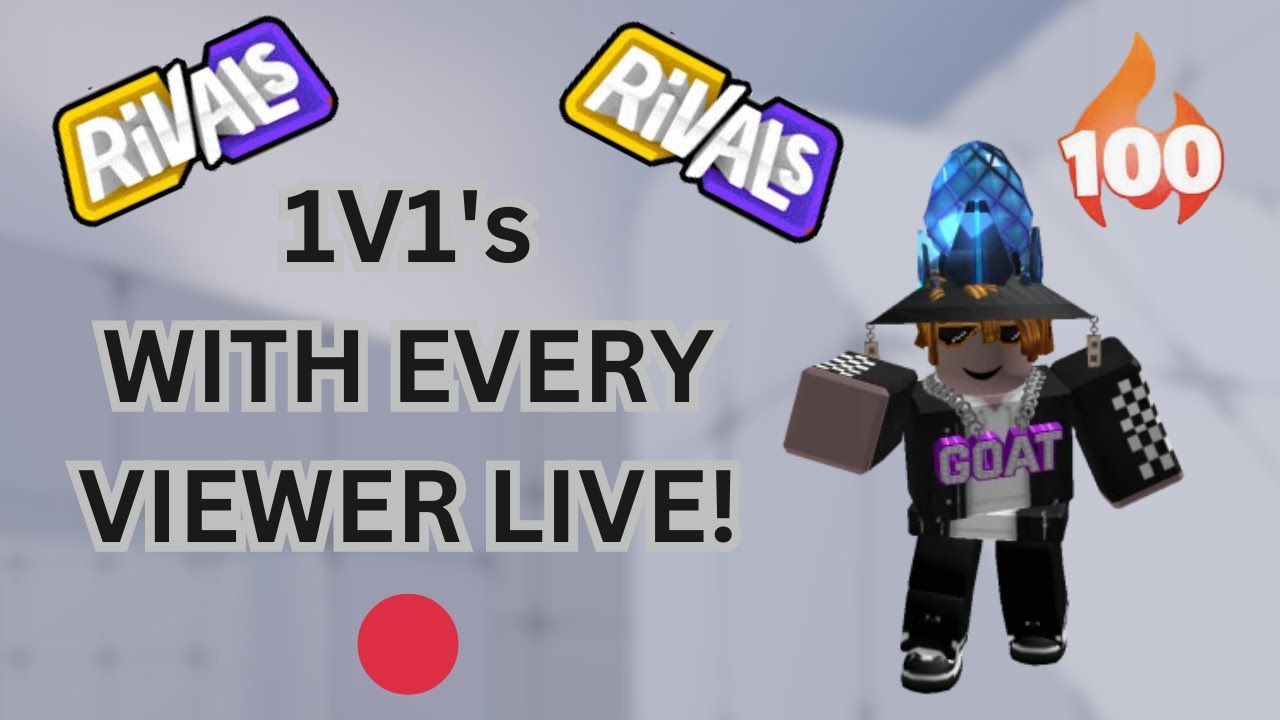 1V1ING EVERY VIEWER LIVE IN ROBLOX RIVALS...... - YouTube