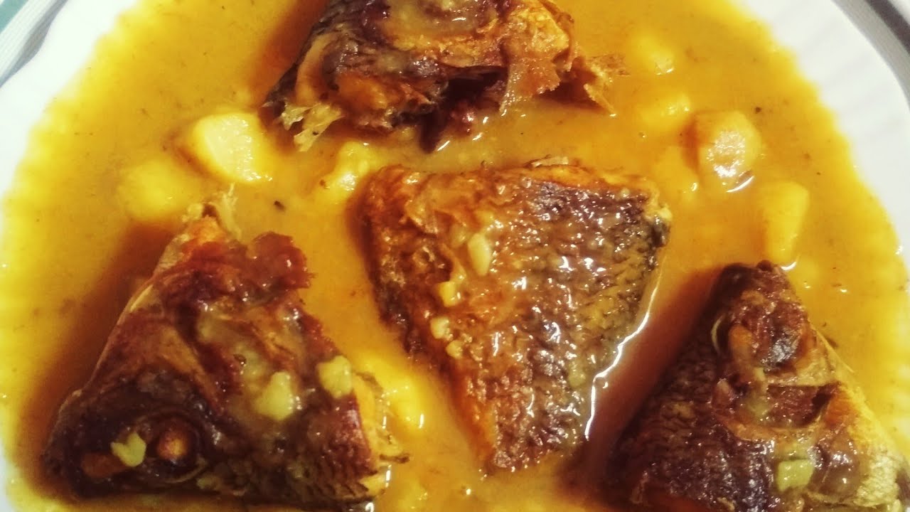 আলু ভেঙে দিয়ে তেলাপিয়া মাছের ঝোল, Telapia marcher jhol, Lota kitchen ...