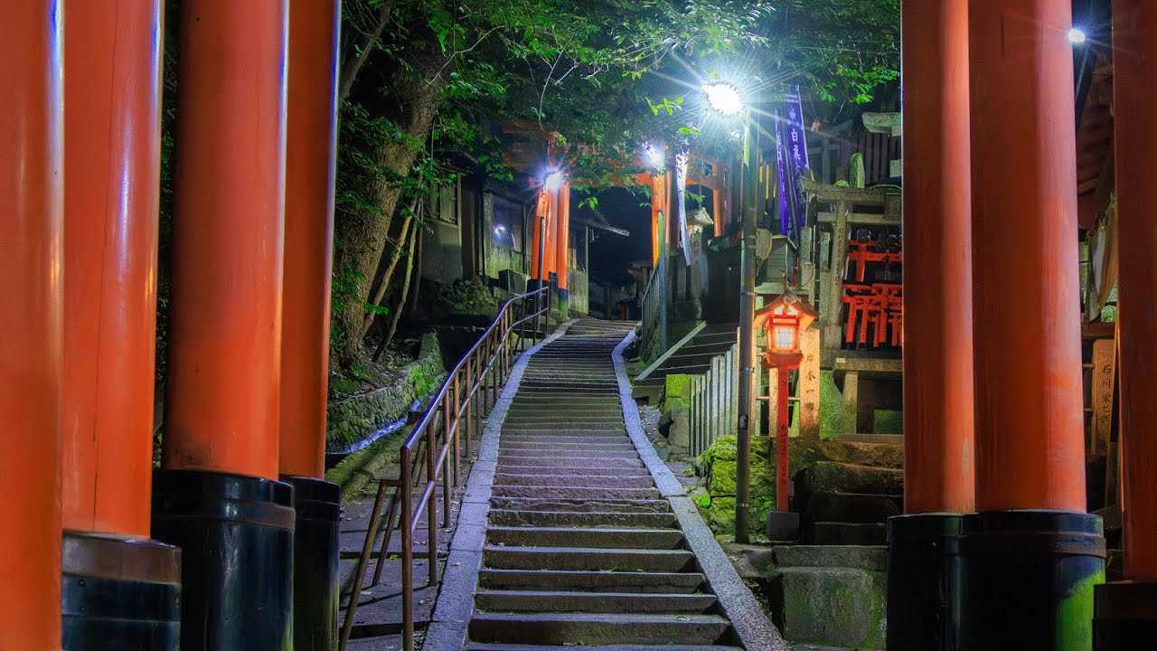 Fushimi Inari Full Route at Dawn, Walking 10,000 Torii Gate Tunnel ...